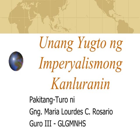 Epekto ng Kolonyalismo at Imperyalismo sa Timog at Kanlurang Asya (ika 16-20 siglo) | PPTX