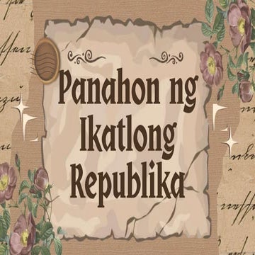 Panahon ng Ikatlong Republika Demo teaching | PPT