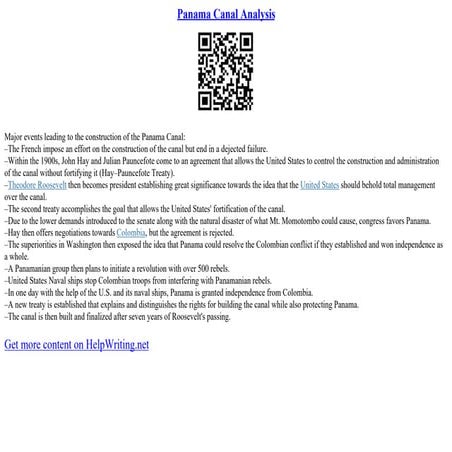 The Panama Canal | PDF