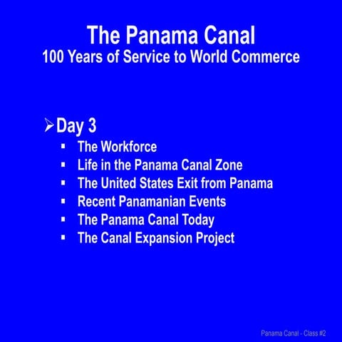 Panama Canal Course Day 3 final | PPT