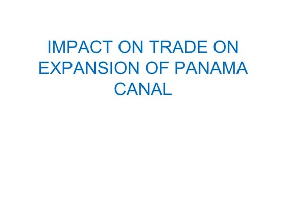 "The Panama Canal" | PPTX