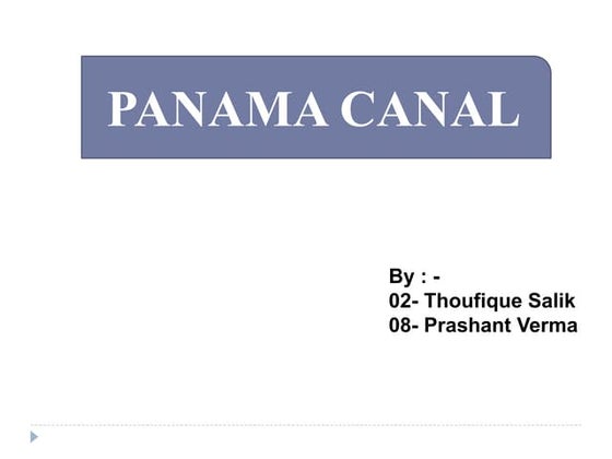 "The Panama Canal" | PPTX