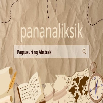PANANALIKSIK, Pagsusuri ng Abstrak .pptx
