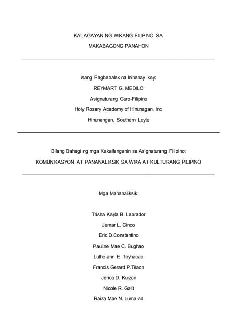 Research paper in filipino | PDF