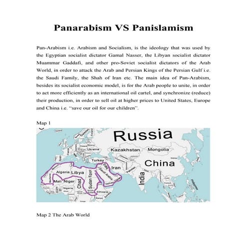 Pan-Arabism VS Pan-Islamism | DOC