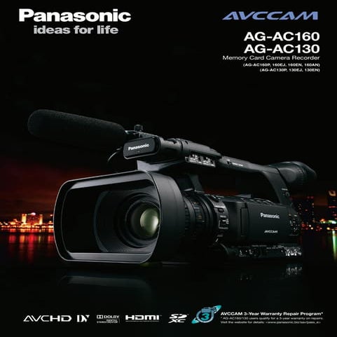 Panasonic AG-AC 160-130 | PDF