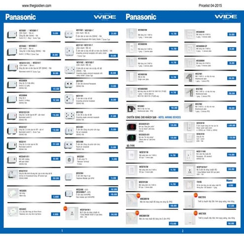 Panasonic pricelist-042015 | PDF