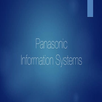 Panasonic information systems | PPT