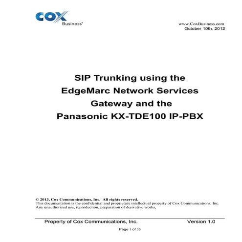 Panasonic kx tde100_config-guide | PDF