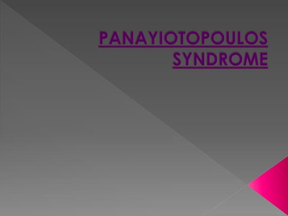 PANAYIOTOPOULOS SYNDROME - POSTER | PDF