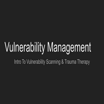 David Fuhr @PancakesCon 2021: Vulnerability Management | PPT
