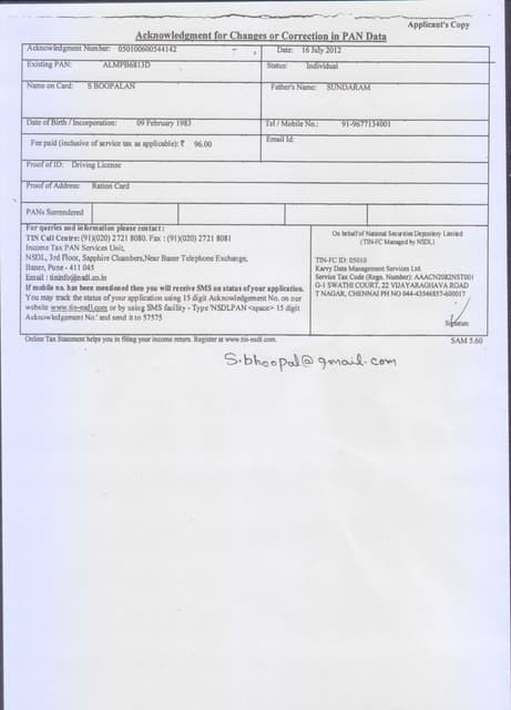Pan application form 49 aa for foreign citizens | PDF