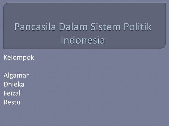 PPT - Peranan Politik Hukum dalam Pembentukan Peraturan Perundang ...