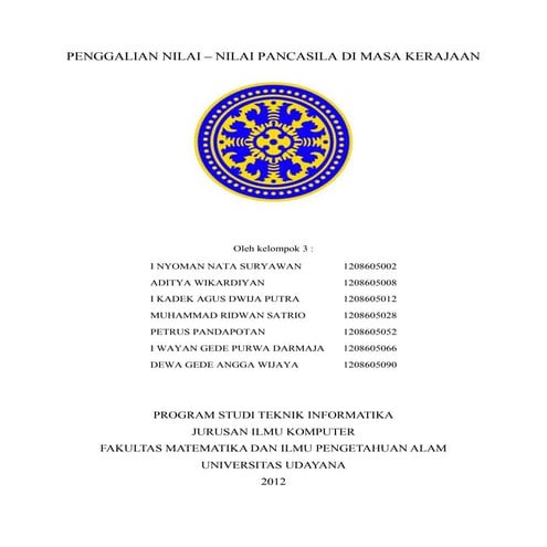 Pancasila makalah I | DOC