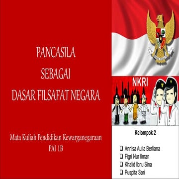 Pancasila sebagai dasar filsafat negara, Mata kuliah Pendidikan ...