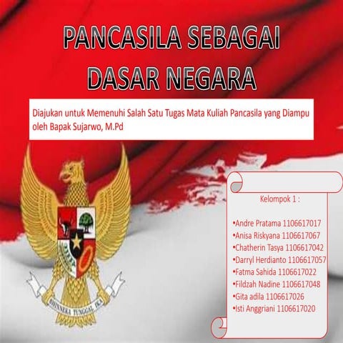 Pancasila Sebagai Dasar Negara ppt | PPTX