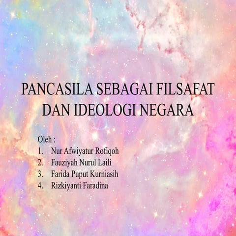 Pancasila sebagai filsafat dan ideologi negara | PPTX