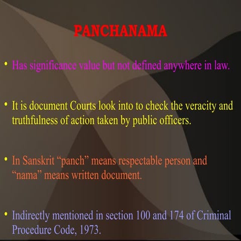 Panchanama | PPT