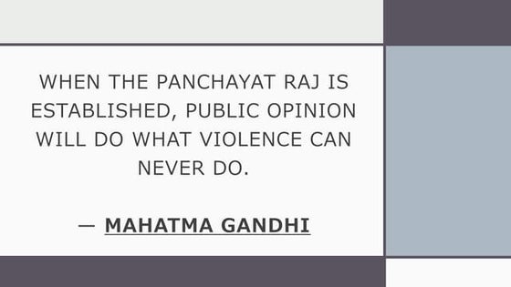 Panchayati raj system | PPT
