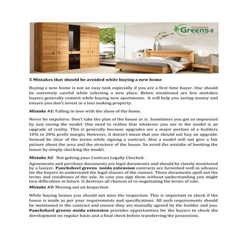 5 Mistakes that should be avoided while buying a new home | PDF ...