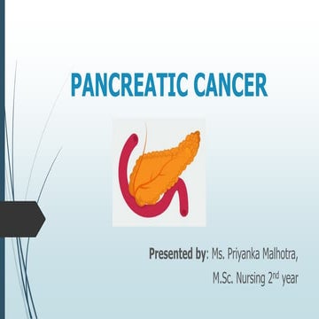 Cancer of Pancreas | PPT