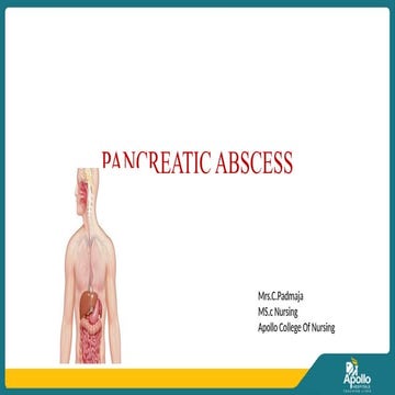 PANCREATIC ABSCESS PPTGi disorders bsc nursing | PPTX