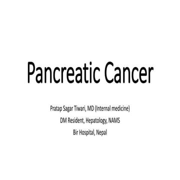 Pancreatic cancer | PPTX