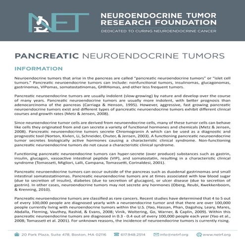 PANCREATIC NEUROENDOCRINE TUMORS | PDF | Endocrine and Metabolic Diseases | Diseases and Conditions