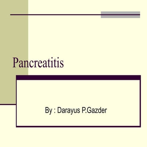 Pancreatitis | PPT