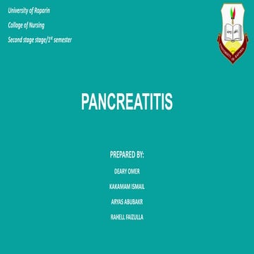 Pancreatitis | PDF
