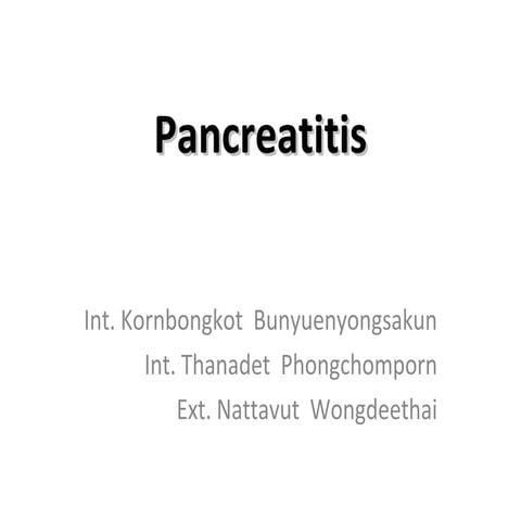 pancreatitis | PPT