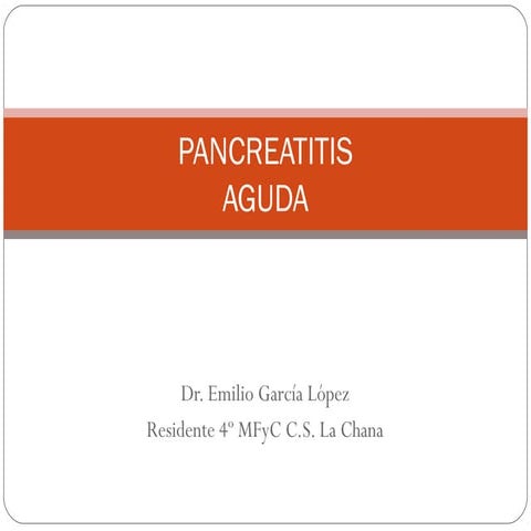 Pancreatitis aguda | PPTX