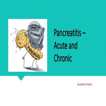 Pancreatitis - etiology, pathophysiology and nutrition | PPTX