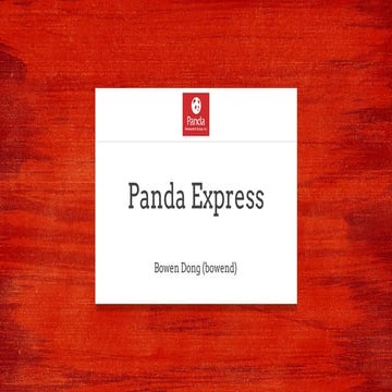 Panda express | PDF