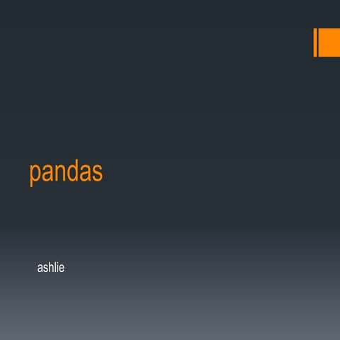 Pandas | PPT