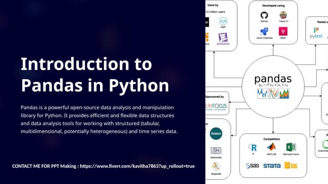Complete Introduction To Pandas Pythonpptx Databases Computer 3551