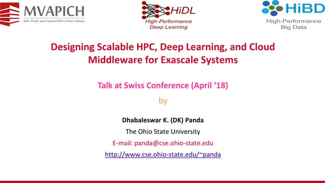 Designing Scalable Hpc Deep Learning And Cloud Middleware For Exascale Systems Ppt