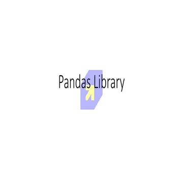 Pandas library used in python for data analysis | PPT