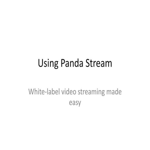 pandastream5 | PPTX