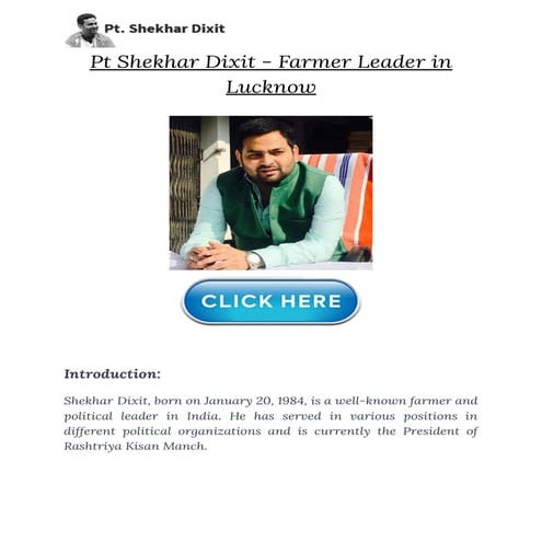Pandit Shekhar Dixit - A Prominent Farmer and Leader (1).pdf