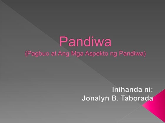 Aspekto ng Pandiwa | PPTX
