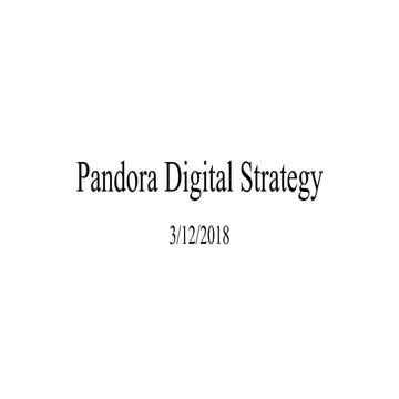 ADC 420 Pandora final presentation | PPTX