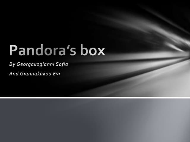 Pandora's Box | PPTX