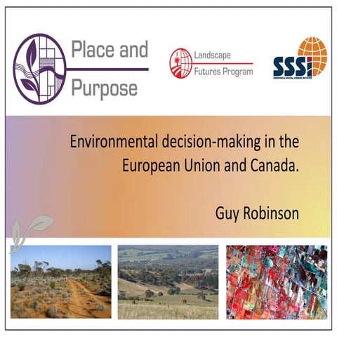 Environmental decision making in the European Union and Canada | PPT