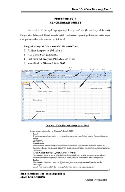 Panduan ms office-excel 2007 | PDF Panduan ms office-excel 2007 | PDF