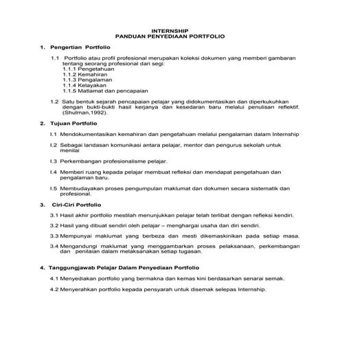 Panduan portfolio-internship | DOC