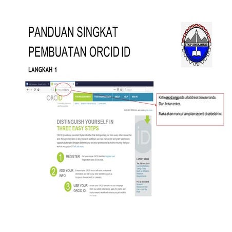 Panduan id orcid_-_stkip_singkawang | PDF