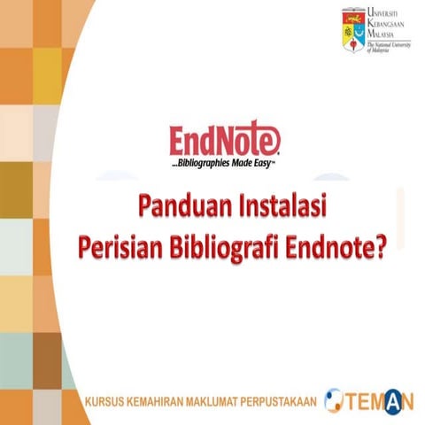 Panduan install endnote | PPTX