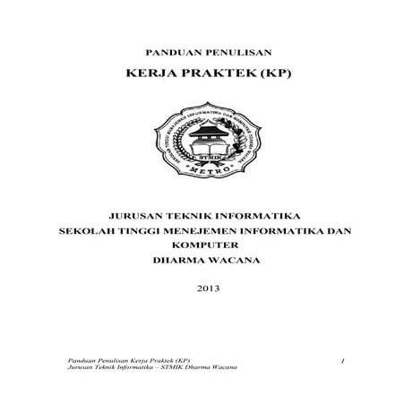 Panduan kerja praktek fix | PDF