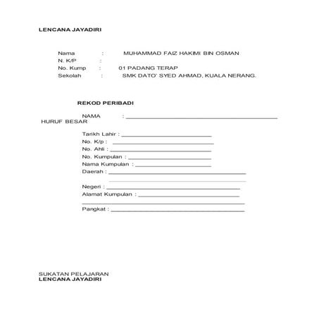 Panduan lencana jayadiri | DOCX